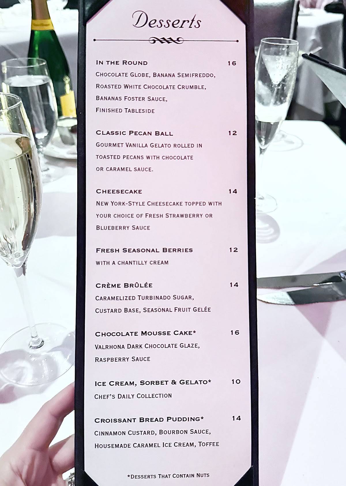 Menu at Vic & Anthony's Steakhouse, Atlantic City, 600 Huron Ave