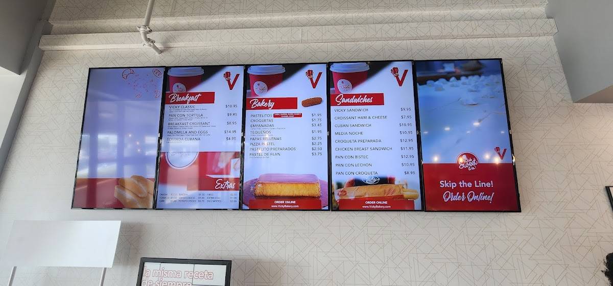 Menu at Vicky Bakery, Orlando