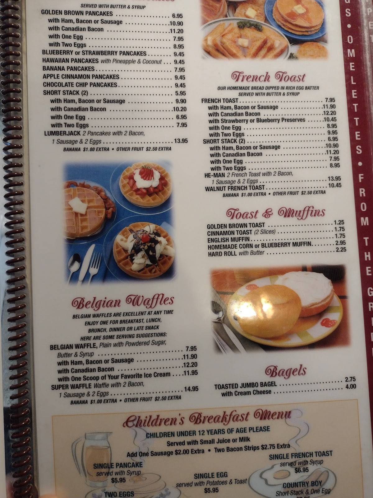 Menu at Village Diner restaurant, Saugerties, 140 Main St