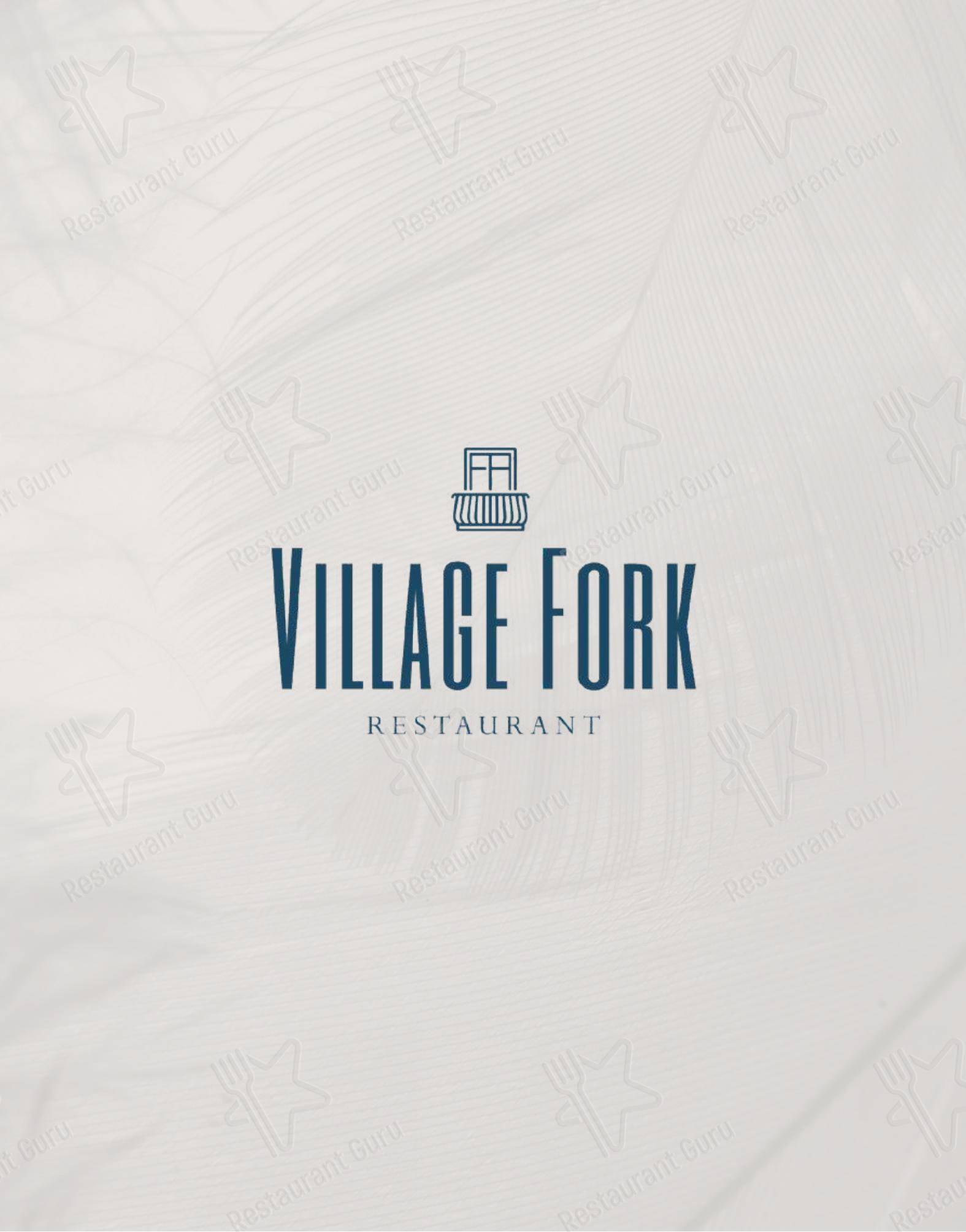 Menu at Village Fork restaurant, Birkirkara