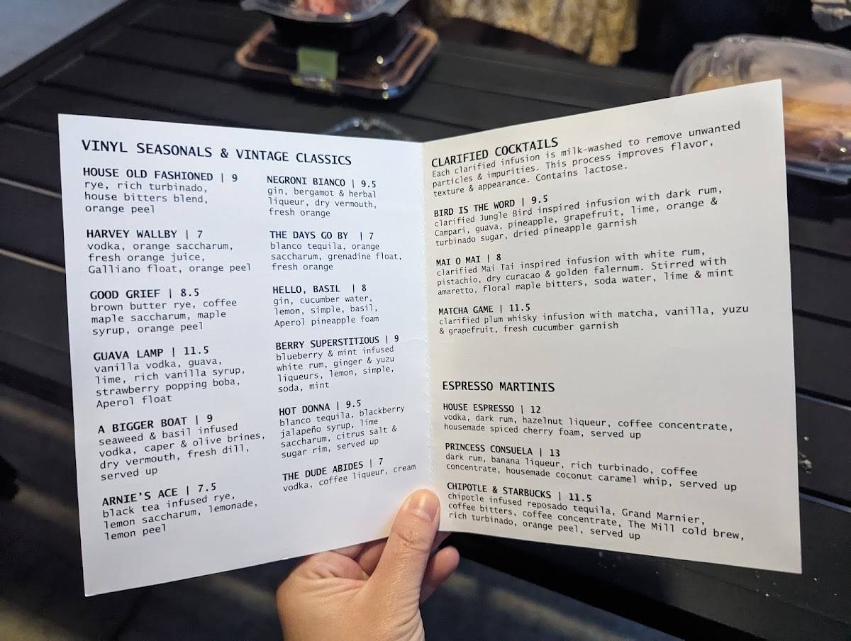 Menu at Vinyl pub & bar, Lincoln