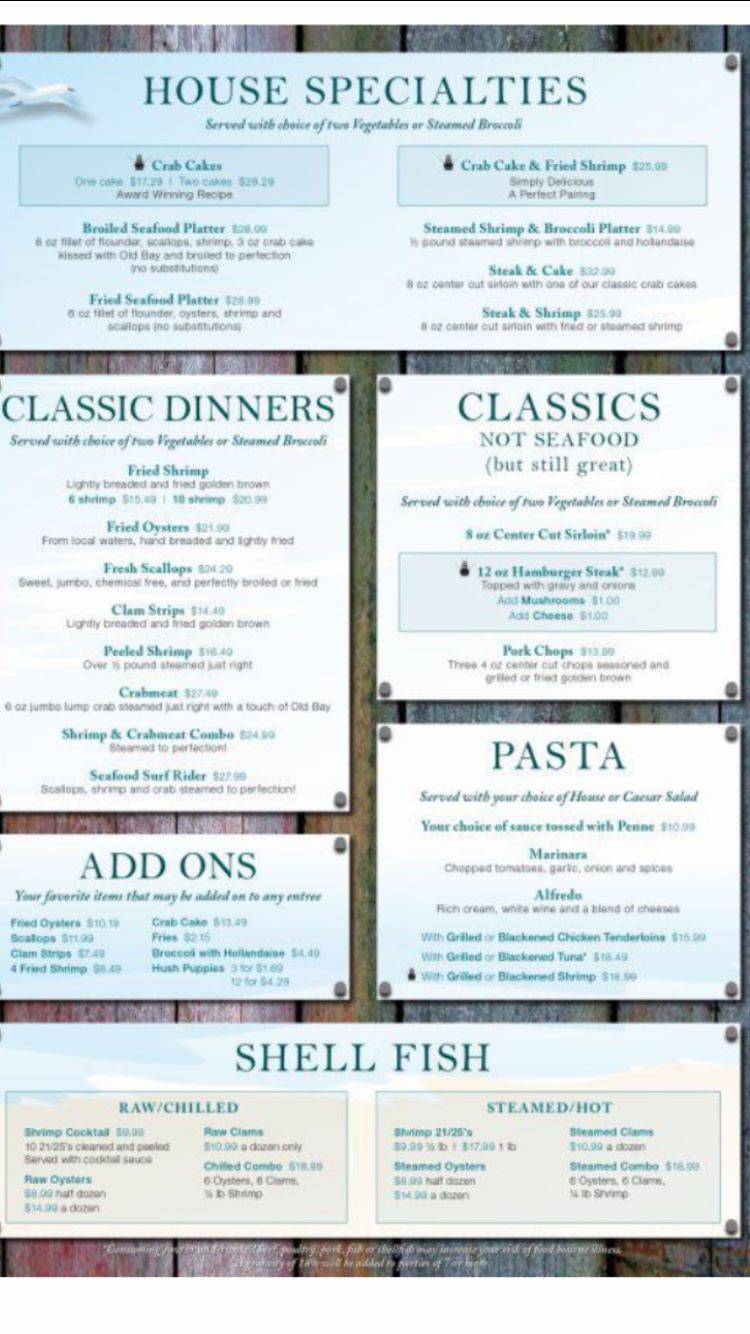 Menu at Surf Rider restaurant, Virginia Beach, 928 Diamond Springs Rd #135