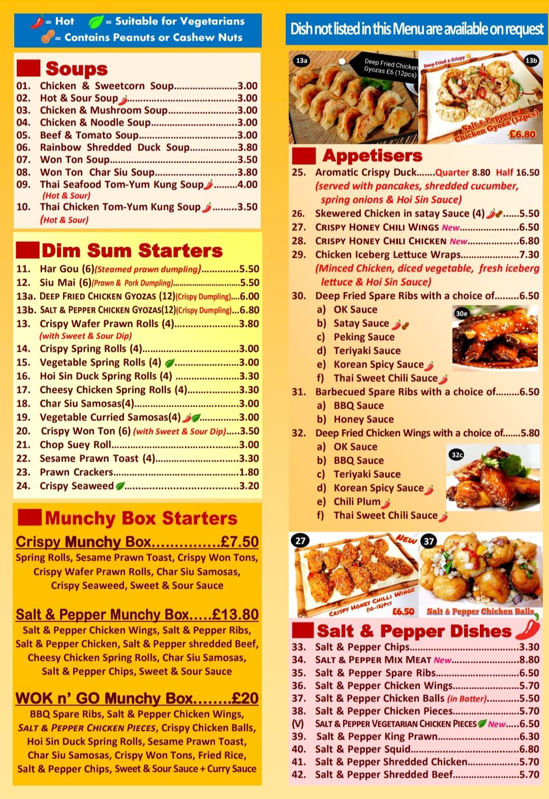Menu at WOK n' GO restaurant, Bury