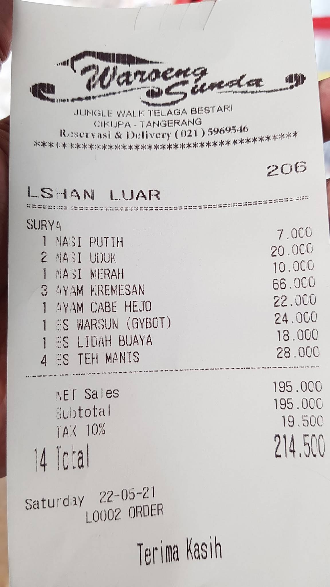 Menu at Waroeng Sunda Restaurant Balaraja, Talaga Bestari, Tangerang ...