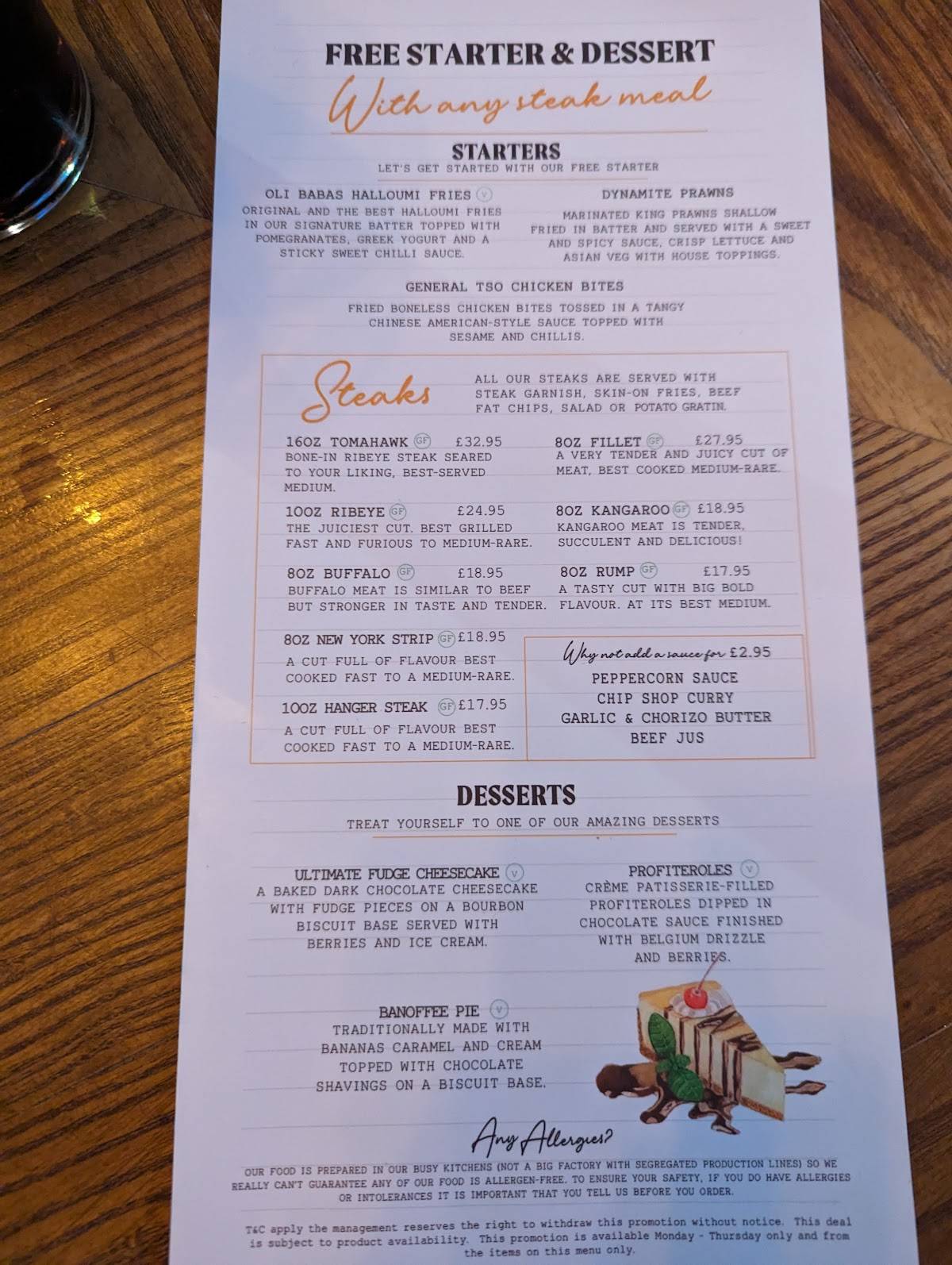 Menu at The White Hart pub & bar, Warrington