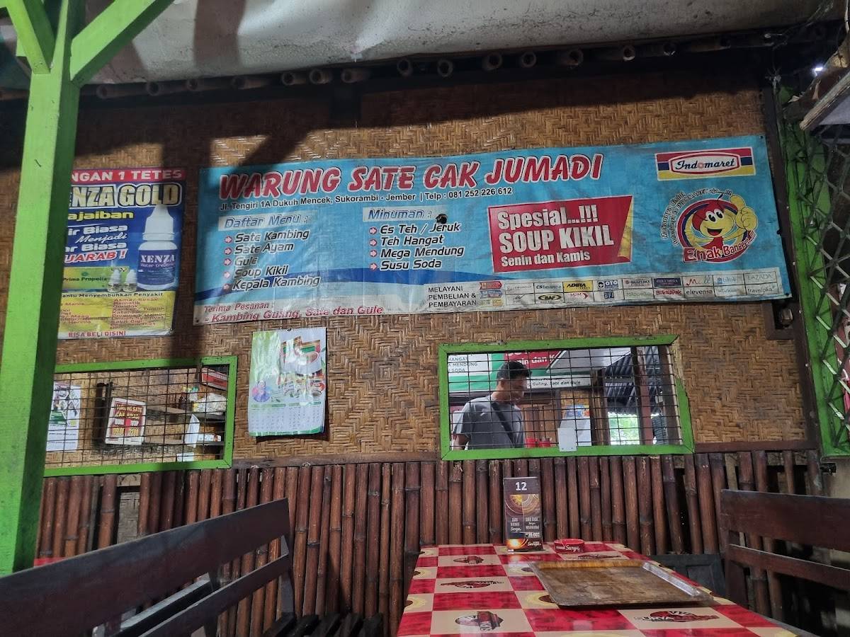 Menu at Warung Sate Cak Jumadi restaurant, Jember, RMM2+2FV
