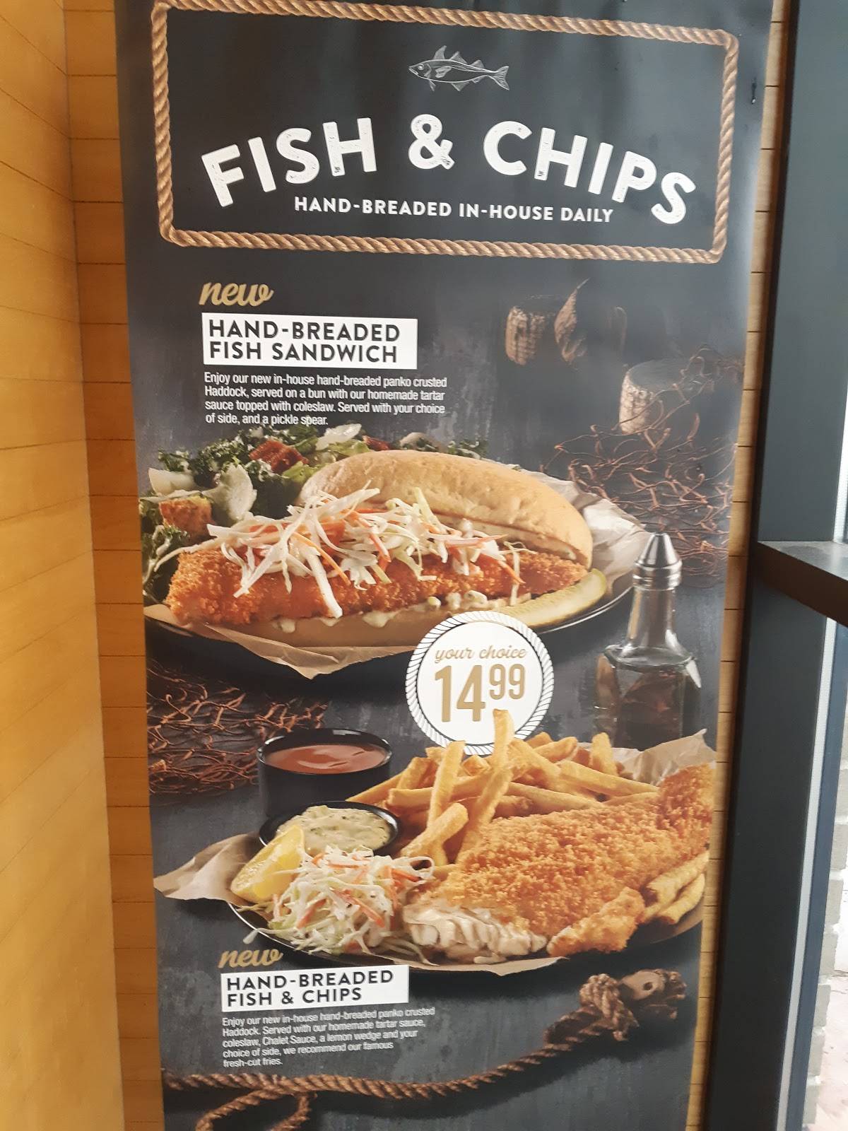 Menu at Swiss Chalet restaurant, Welland