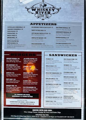 Menu at Whiskey River Ames pub & bar, Ames
