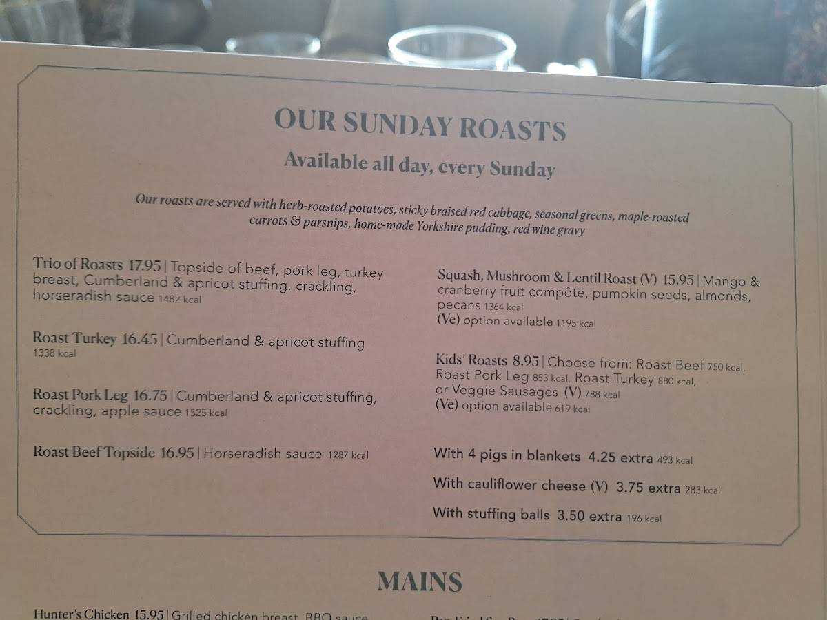 Menu at White Hart pub & bar, Godstone
