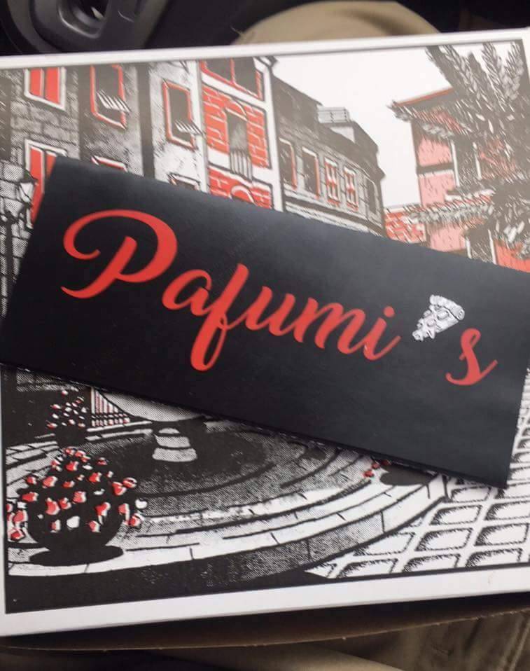 Menu at Pafumi's on main pizzeria, Wilbraham