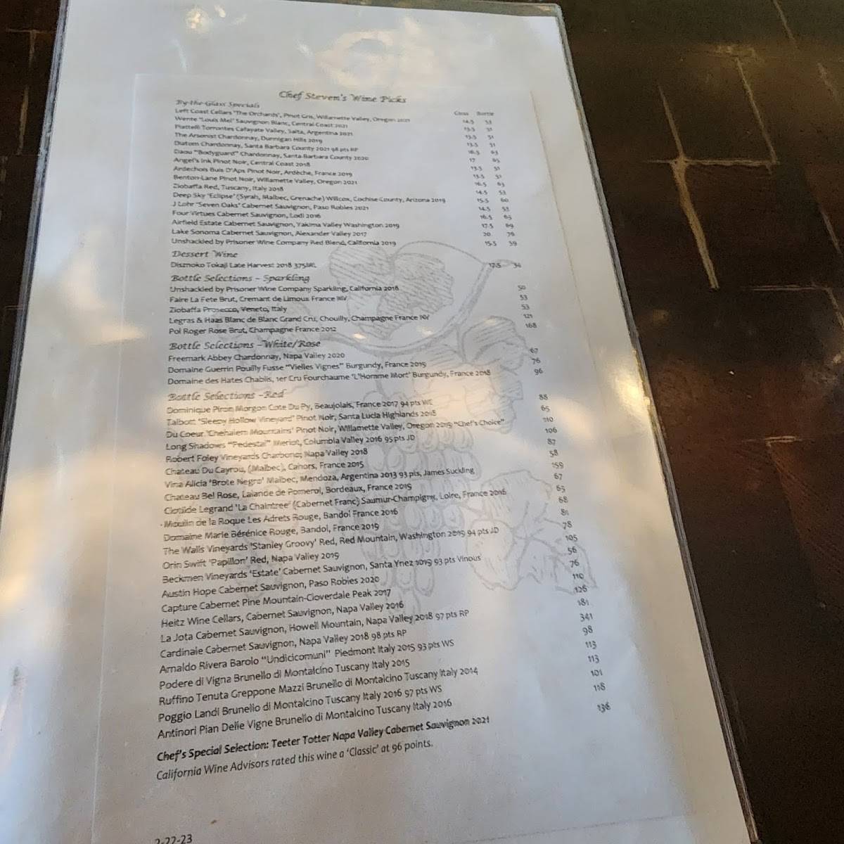 Menu at Wild Garlic Grill pub & bar, Tucson, E Skyline Dr Suite 120