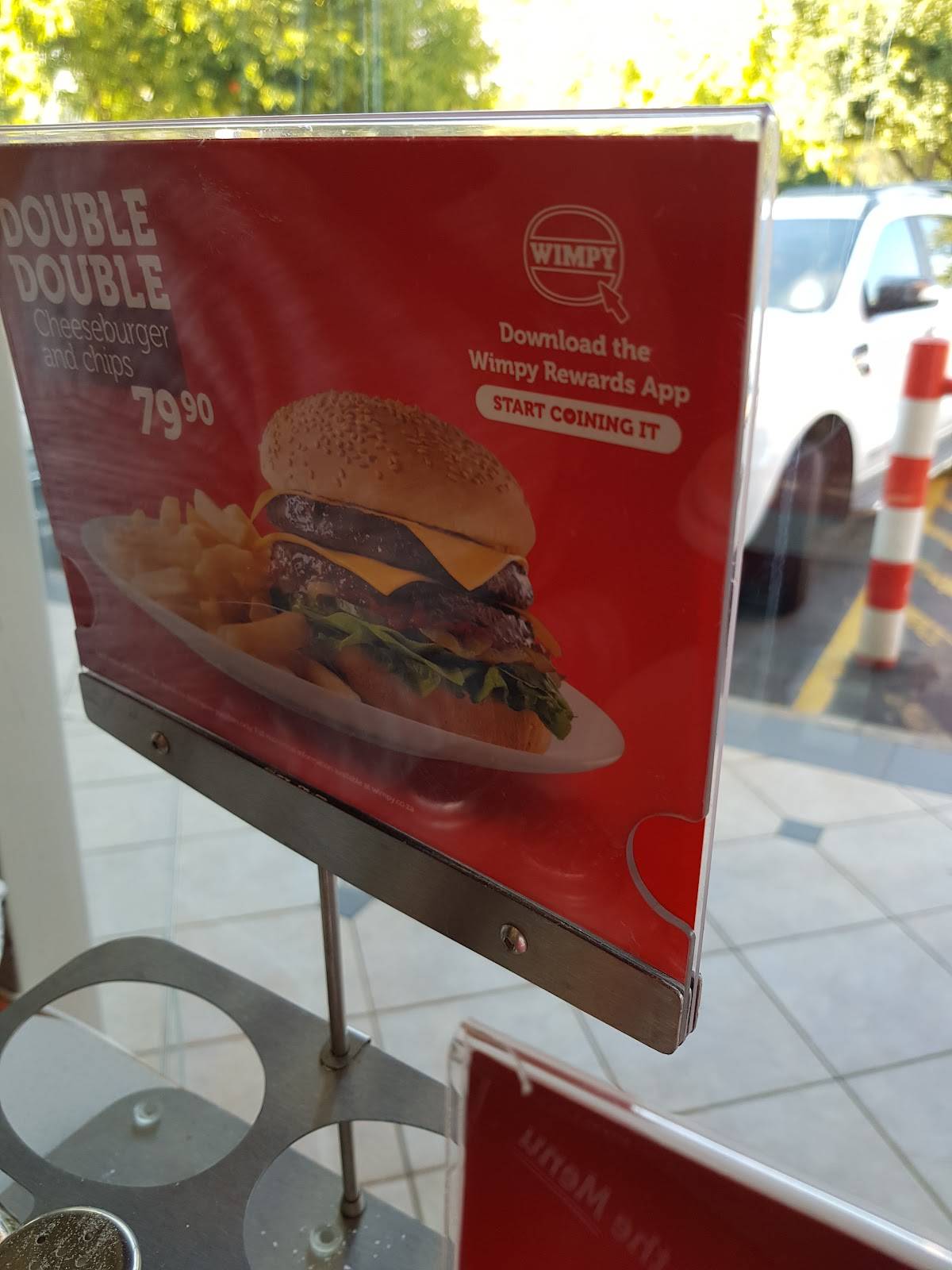 Menu at Wimpy restaurant, Centurion, Shop 80/81