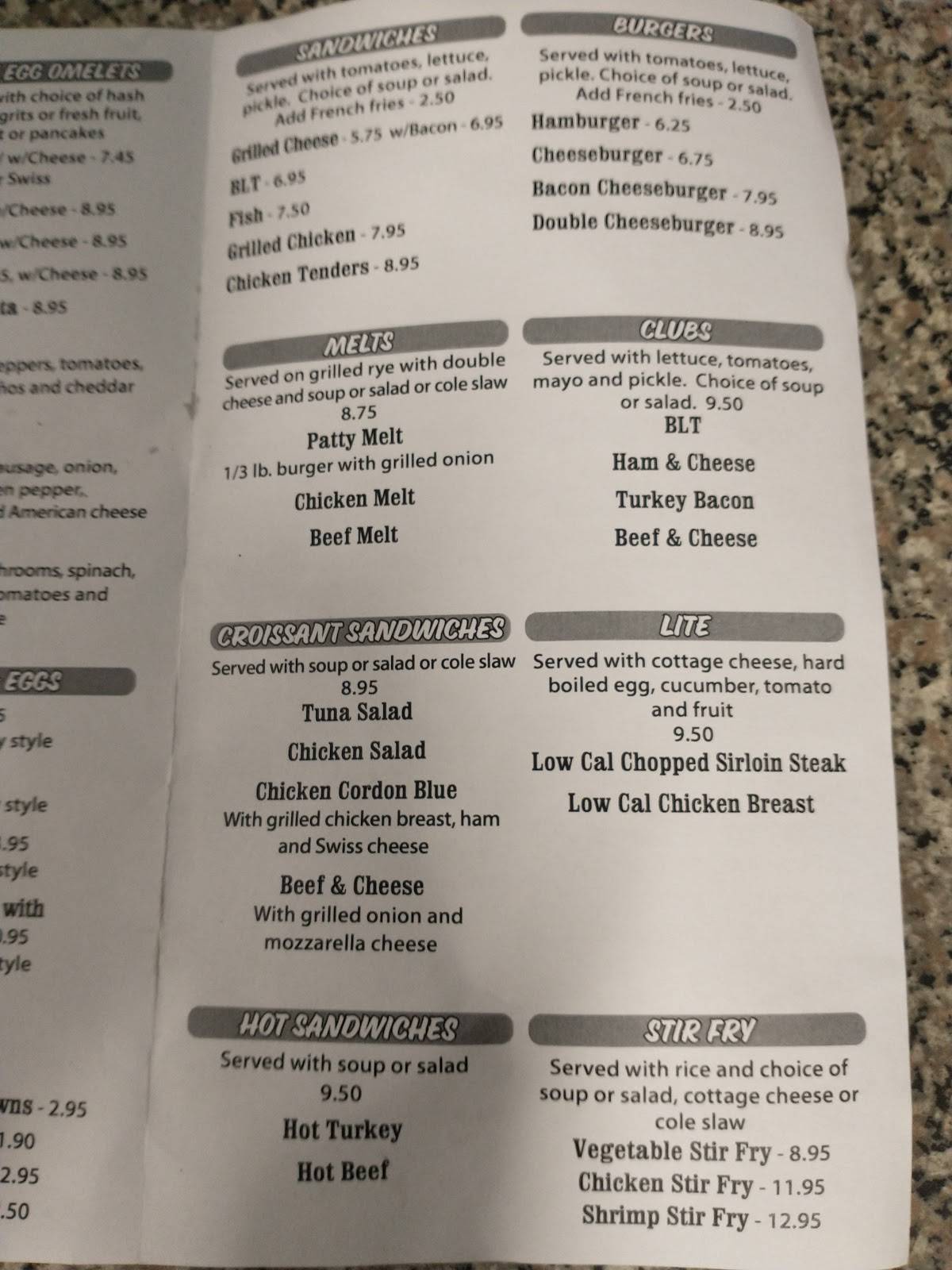 Menu at WB Steakhouse, Lakes of the Four Seasons