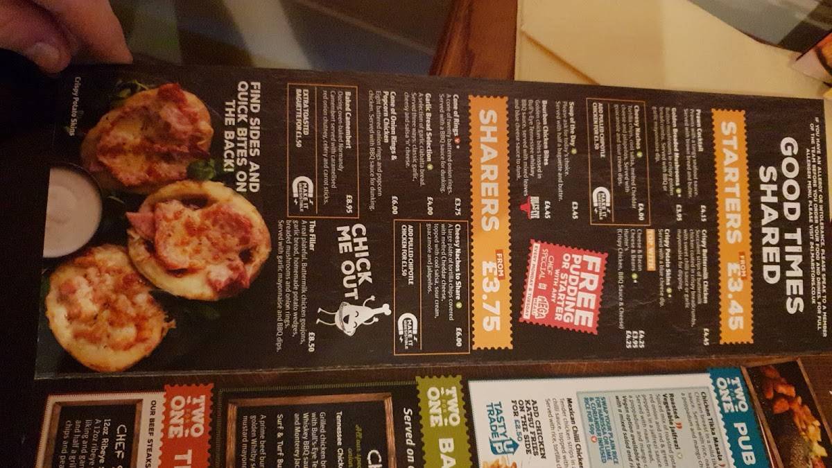 Menu at Saxon Arms Witham pub & bar, Witham