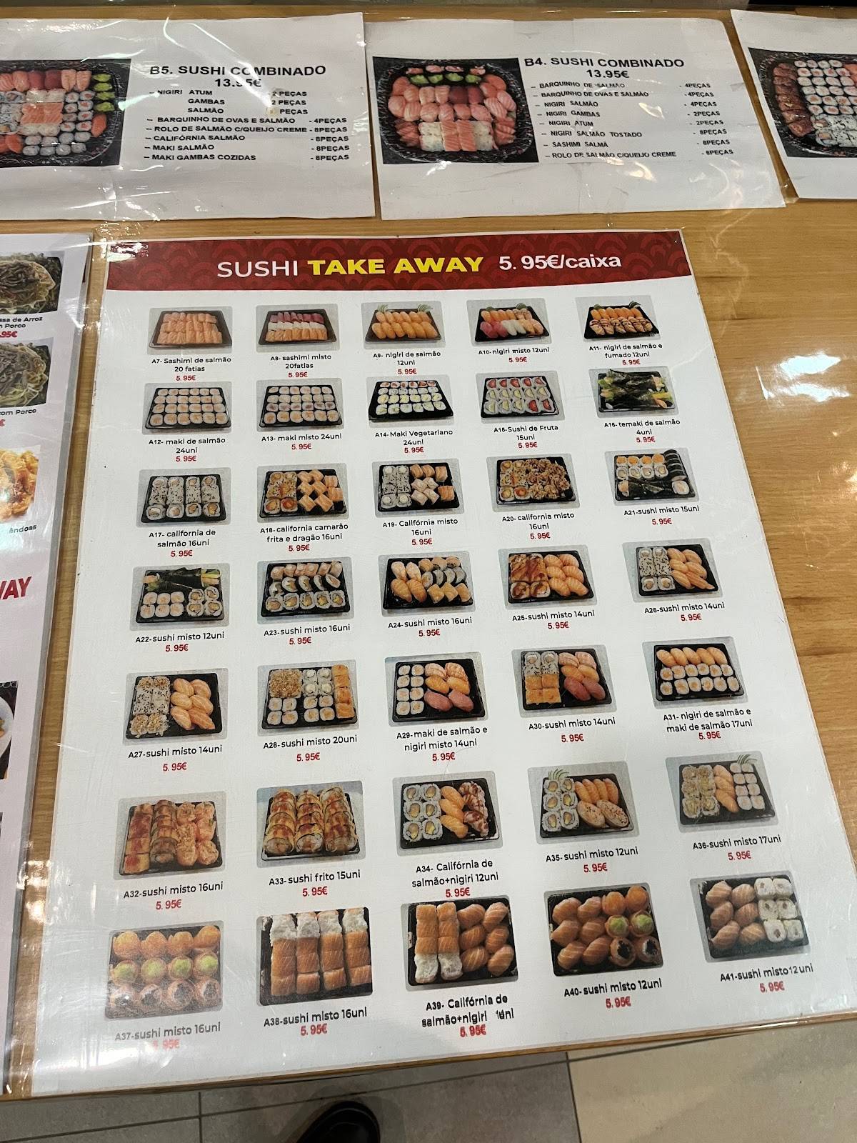 Menu em Wok One restaurante, Caldas da Rainha