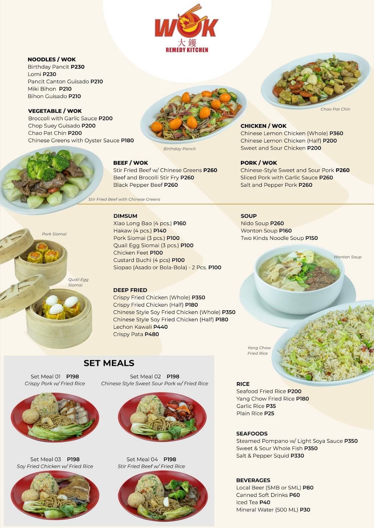 Menu at Wok by Remedy Kitchen restaurant, Cebu City