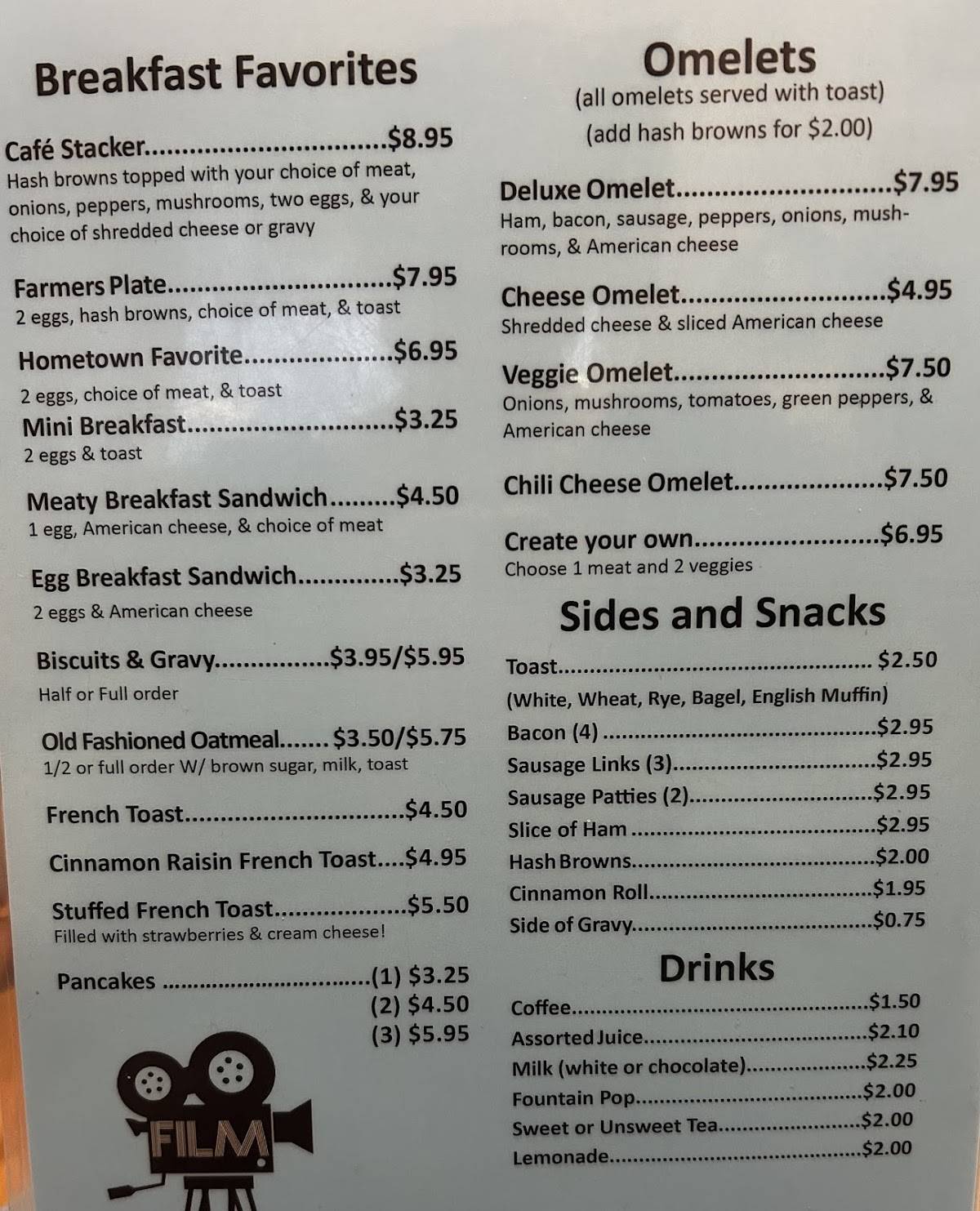 Menu at Wolcott Cafe & Catering, Wolcott
