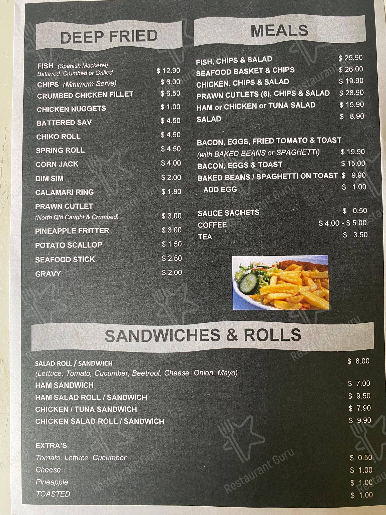 Menu at Wondecla Roadhouse fast food, Wondecla, Longlands Gap Rd