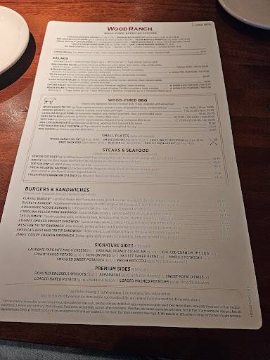 Menu at Wood Ranch BBQ & Grill, Stevenson Ranch, The Old Rd