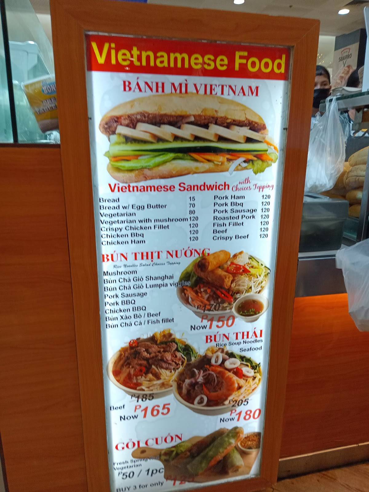 Menu at Xin Chao Vietnamese Food restaurant, Bacolod, SM City