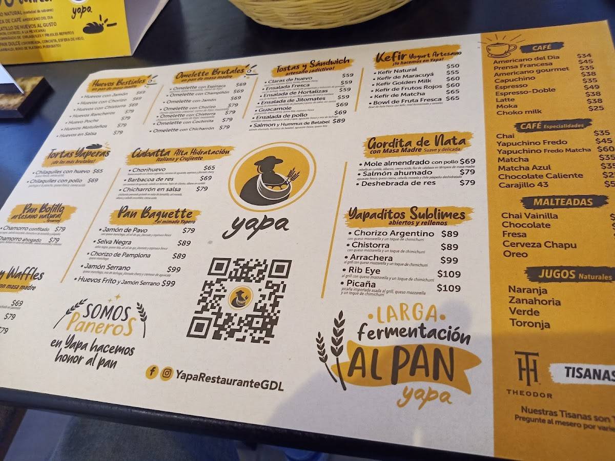 Carta del restaurante YAPA - Chapalita, Zapopan