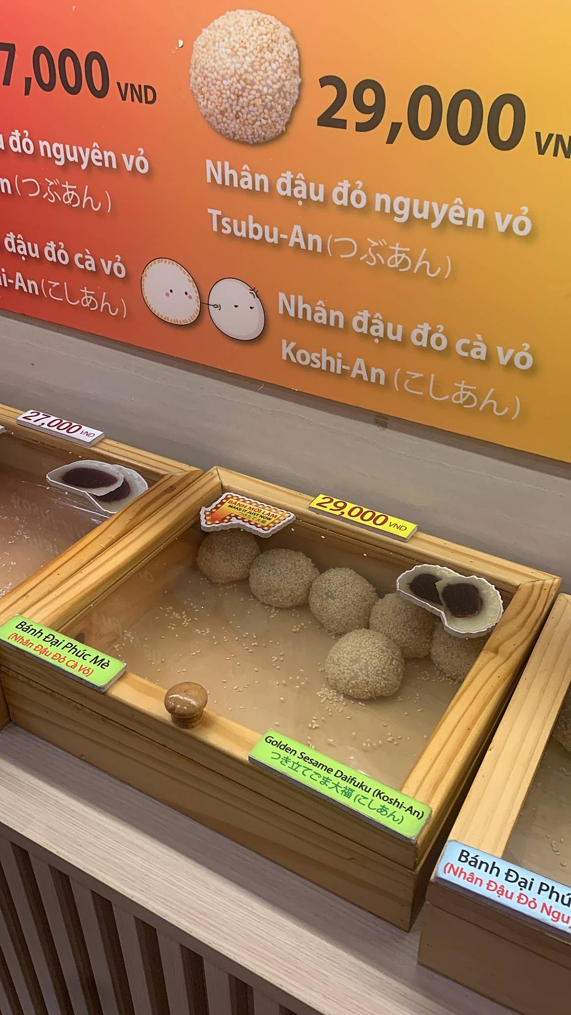 Menu at Yamazaki Bakery, Ho Chi Minh City