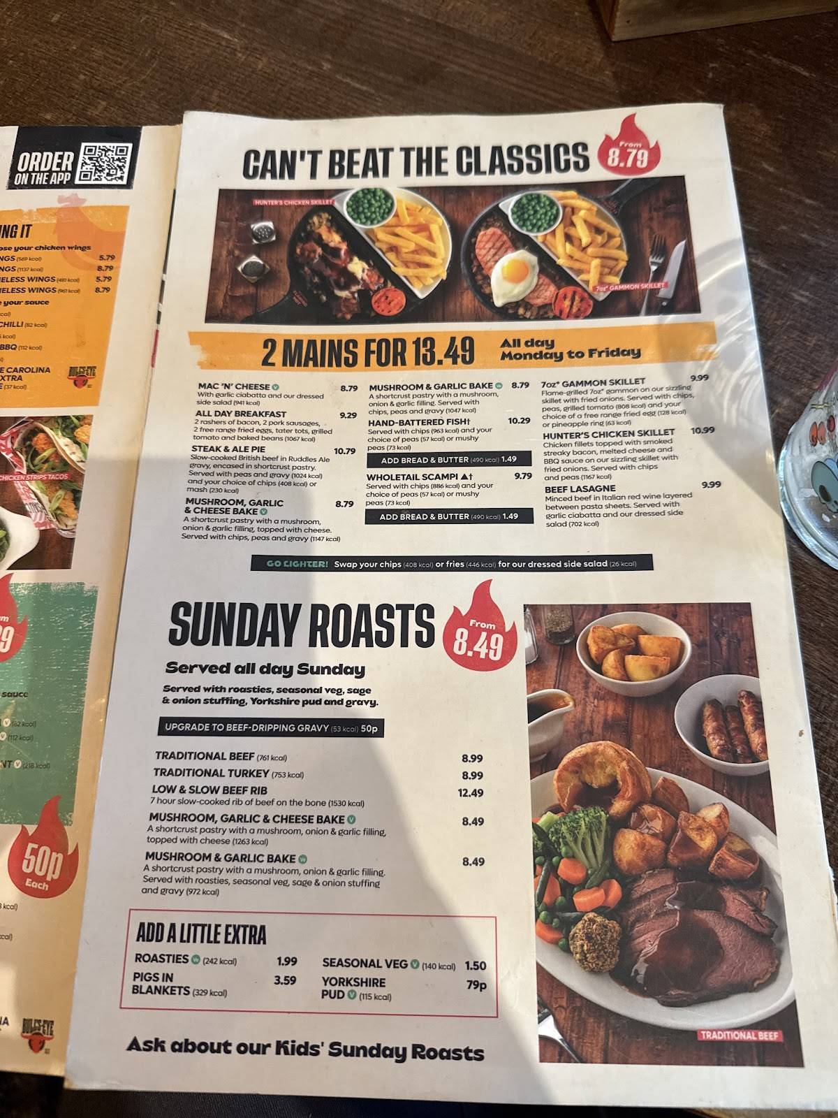 Menu at Yarrow Bridge pub & bar, Chorley