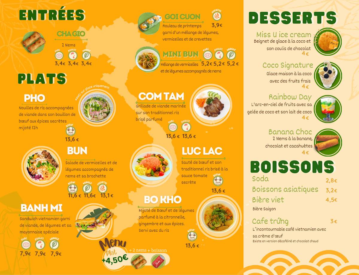 Menu au Yin Ba - Viet Street Food restaurant, Annecy