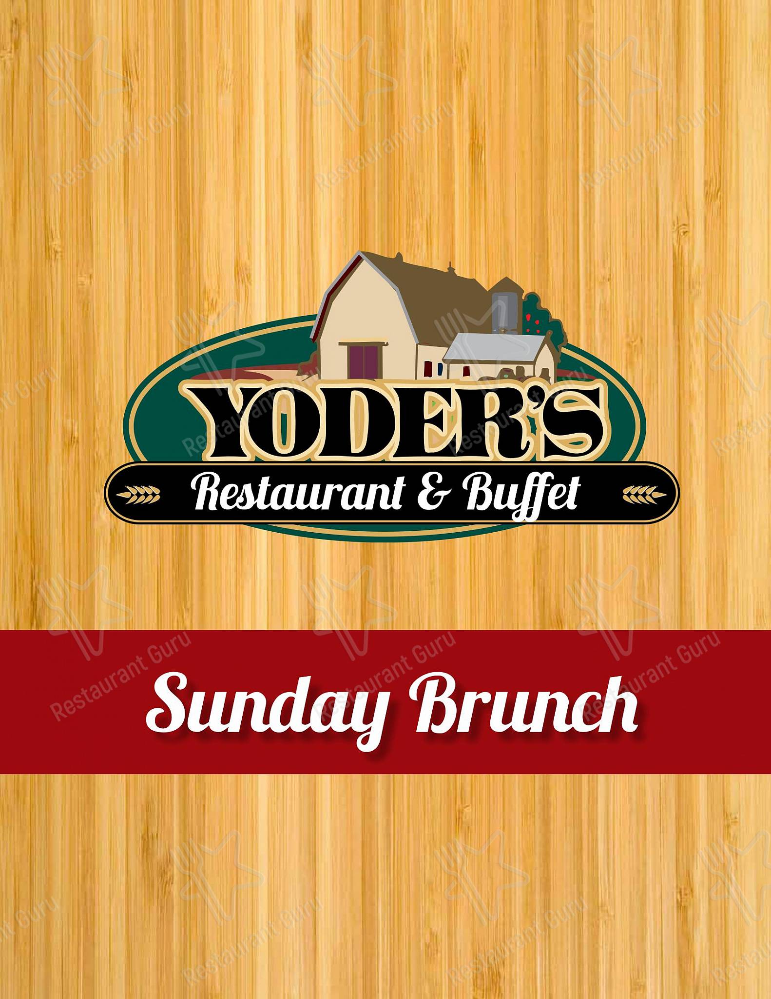 Menu at Yoder's Restaurant & Buffet, New Holland