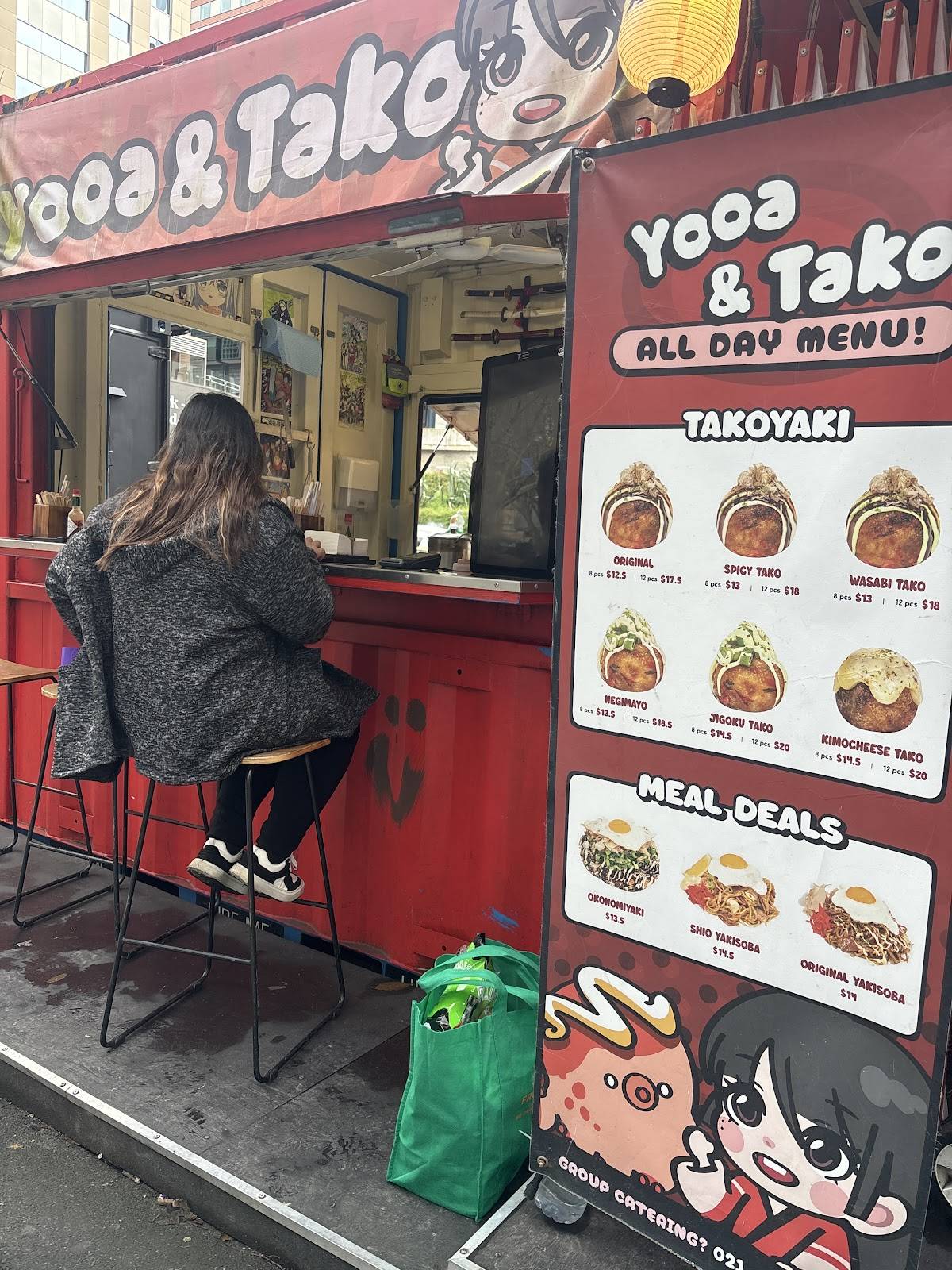 Menu at Yooa & Tako Japanese Takeaway, Auckland