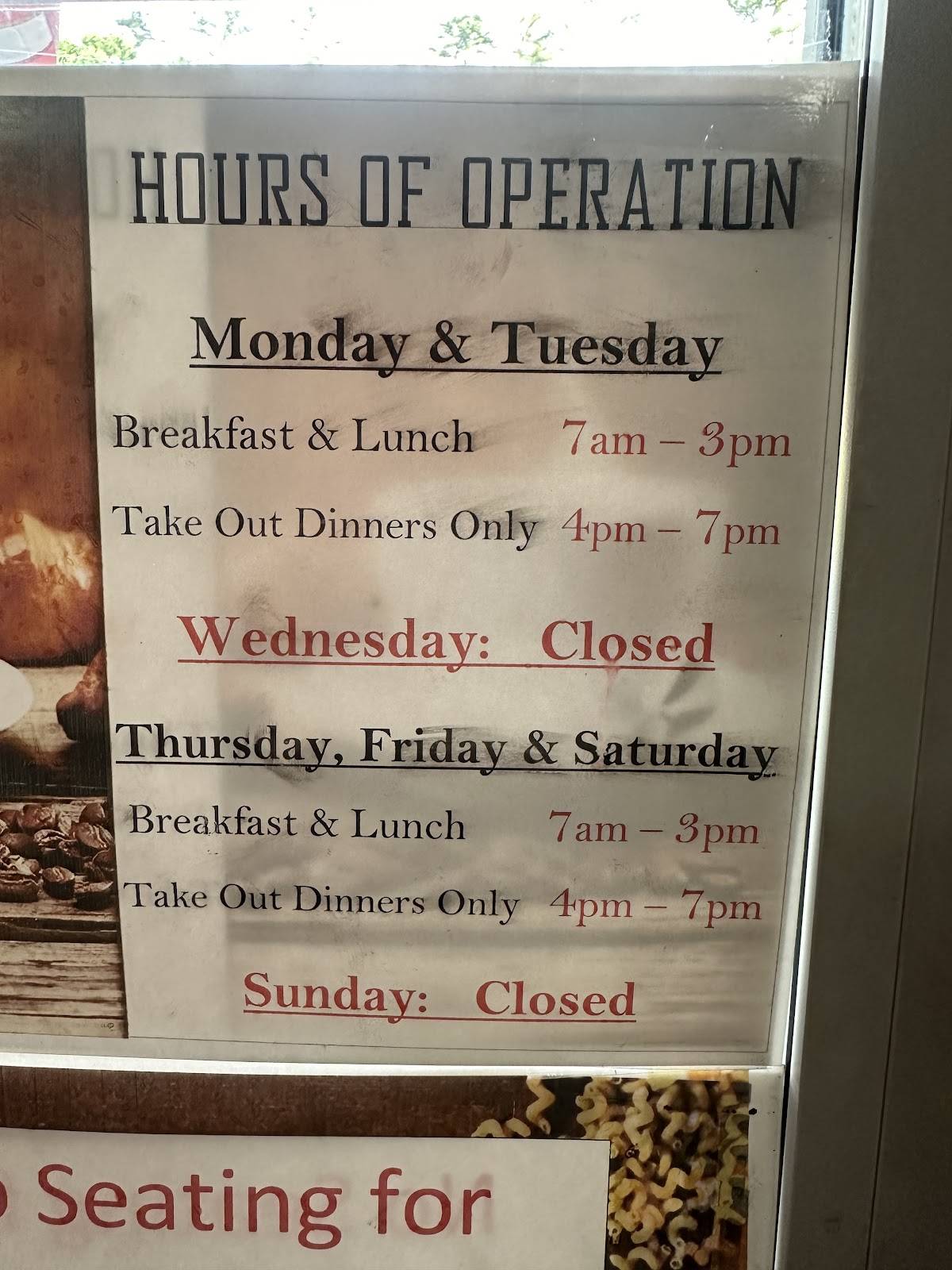 Menu at Yulan Country Store restaurant, Yulan