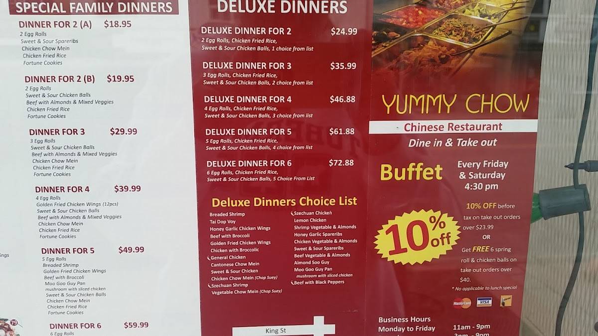 Menu at Yummy Chow Chinese Restaurant, Delhi
