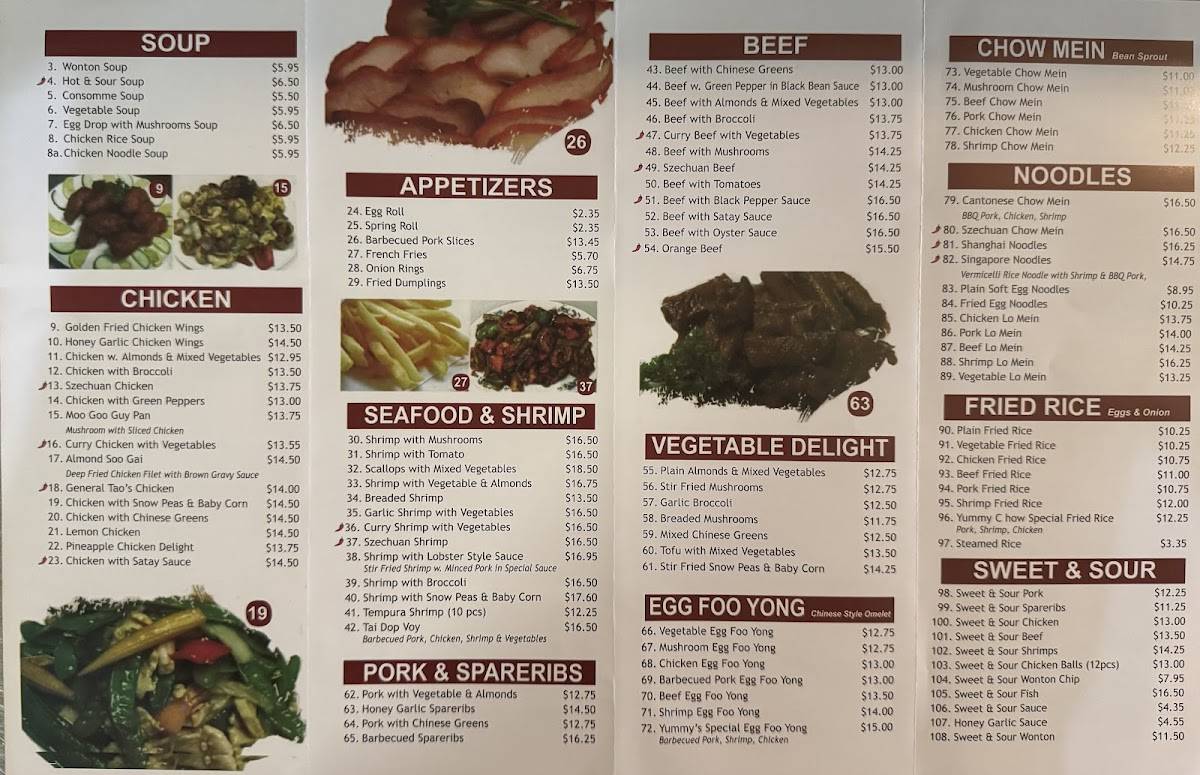 Menu at Yummy Chow Chinese Restaurant, Delhi