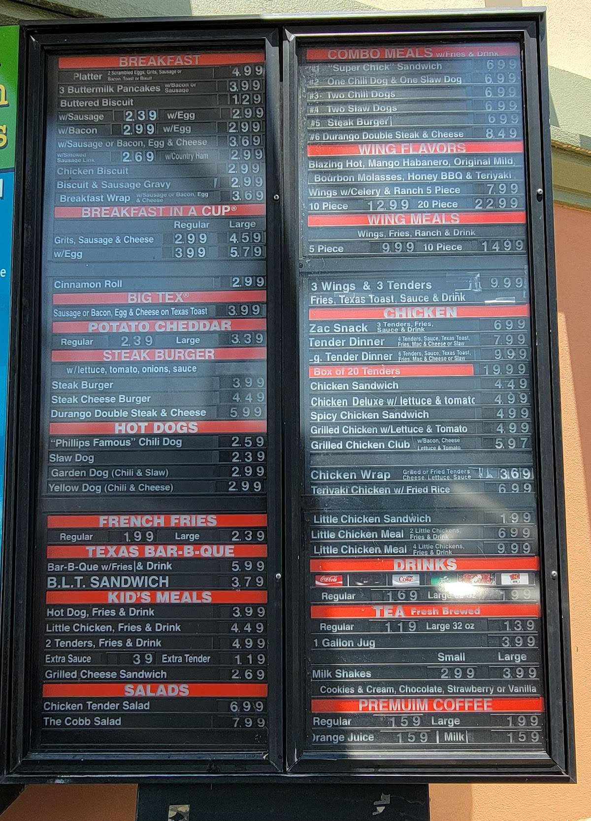 Menu at Zacadoo's Grille restaurant, Valdosta, Inner Perimeter Rd