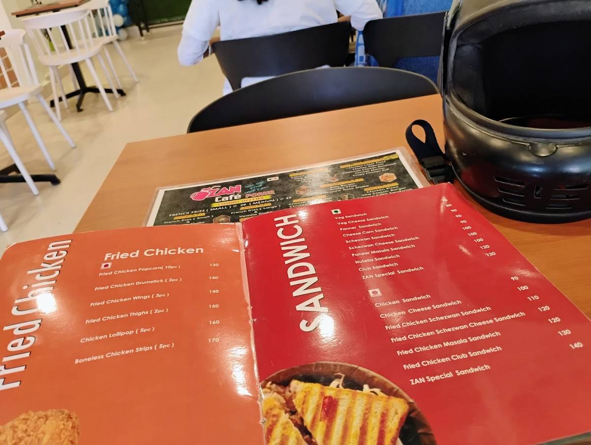 Menu at Zan cafe porur, Chennai