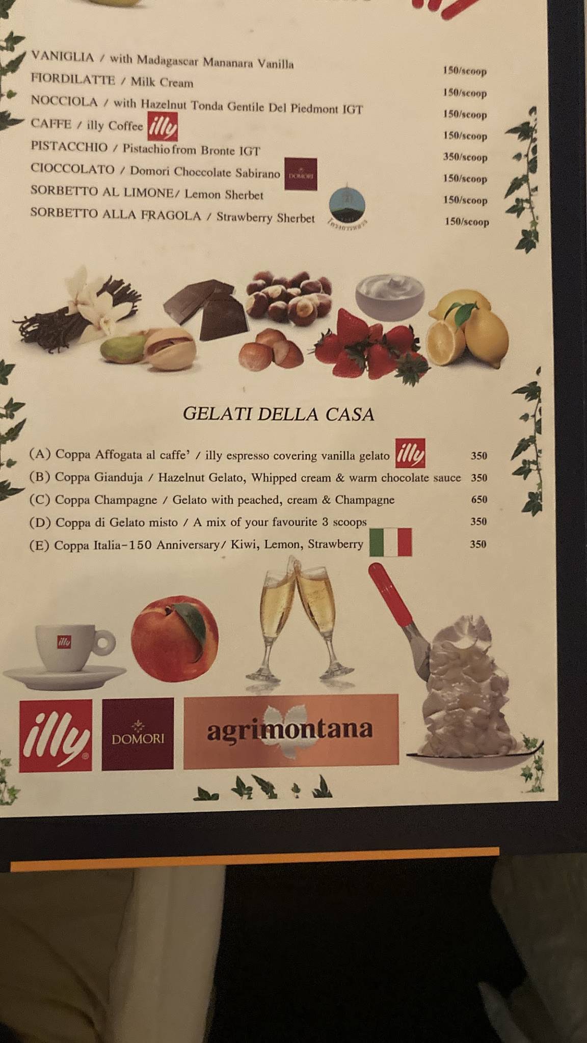 Menu at Zanotti IL Ristorante Italiano restaurant, Bangkok, โคโลเน็ด ...
