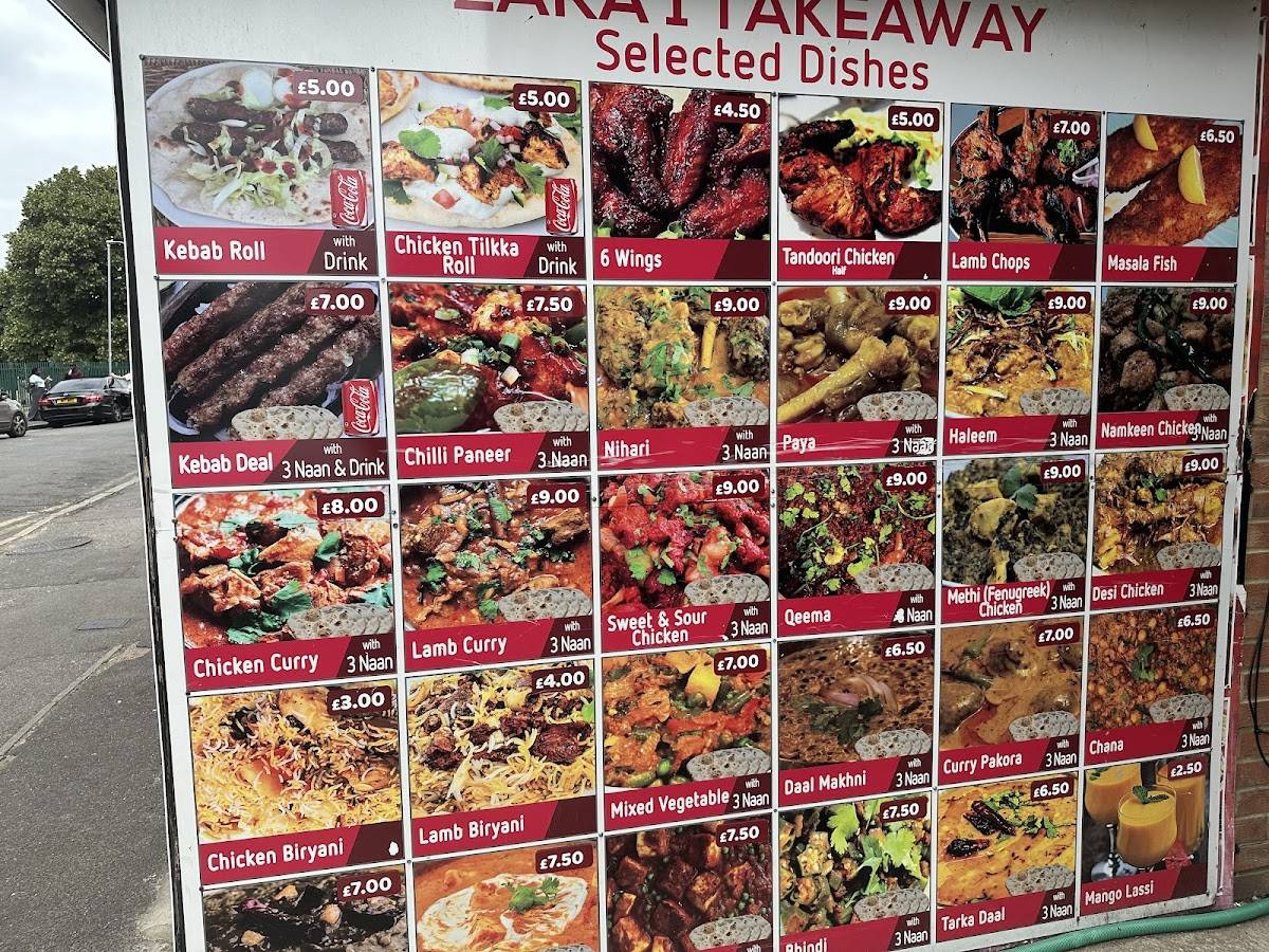 Menu at Zara 1 Restaurant & Takeaway, Hayes