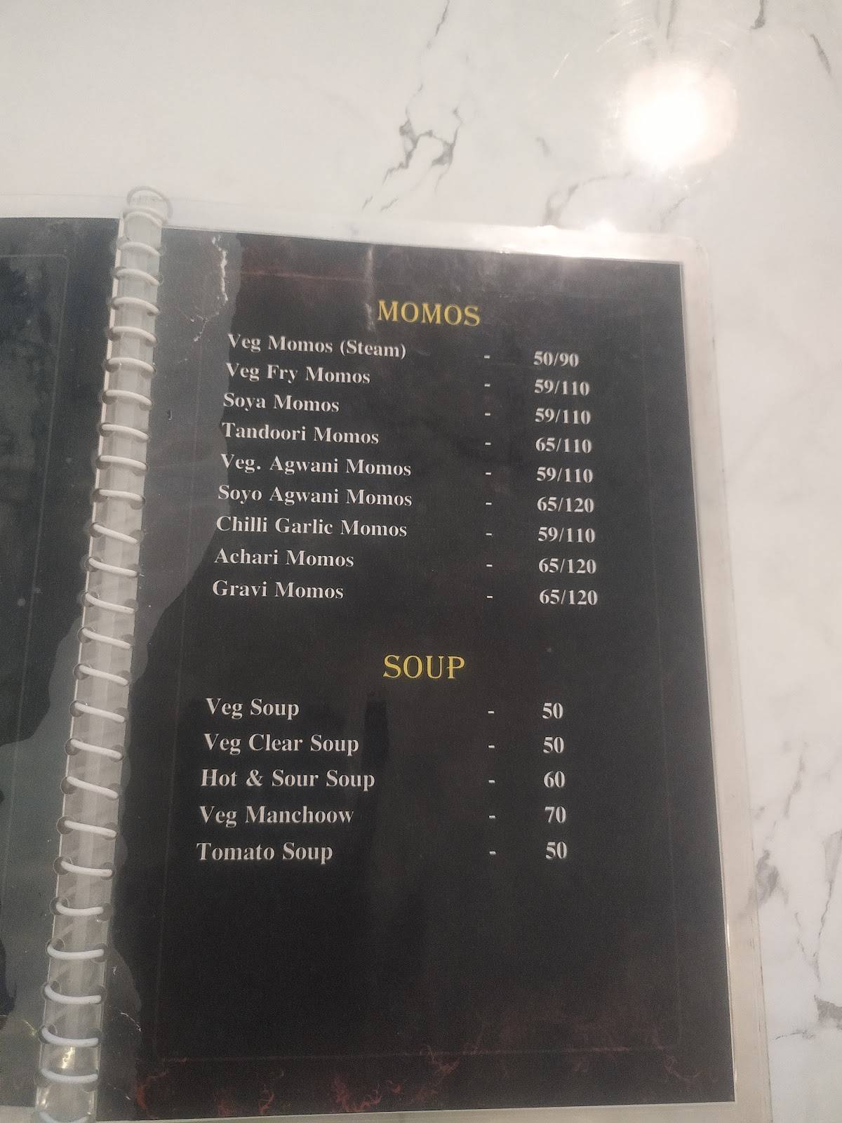 Menu at Zero Degree Cafe, Chhindwara