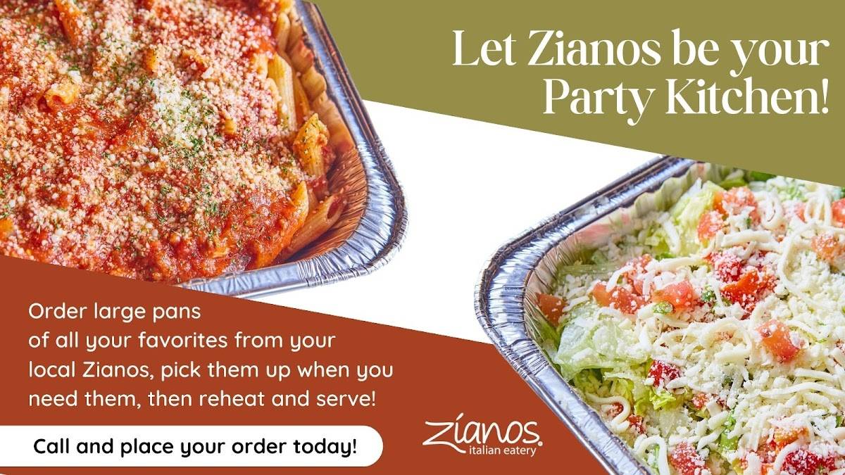 Menu at Zianos Italian Eatery restaurant, Fort Wayne, 702 E Dupont Rd