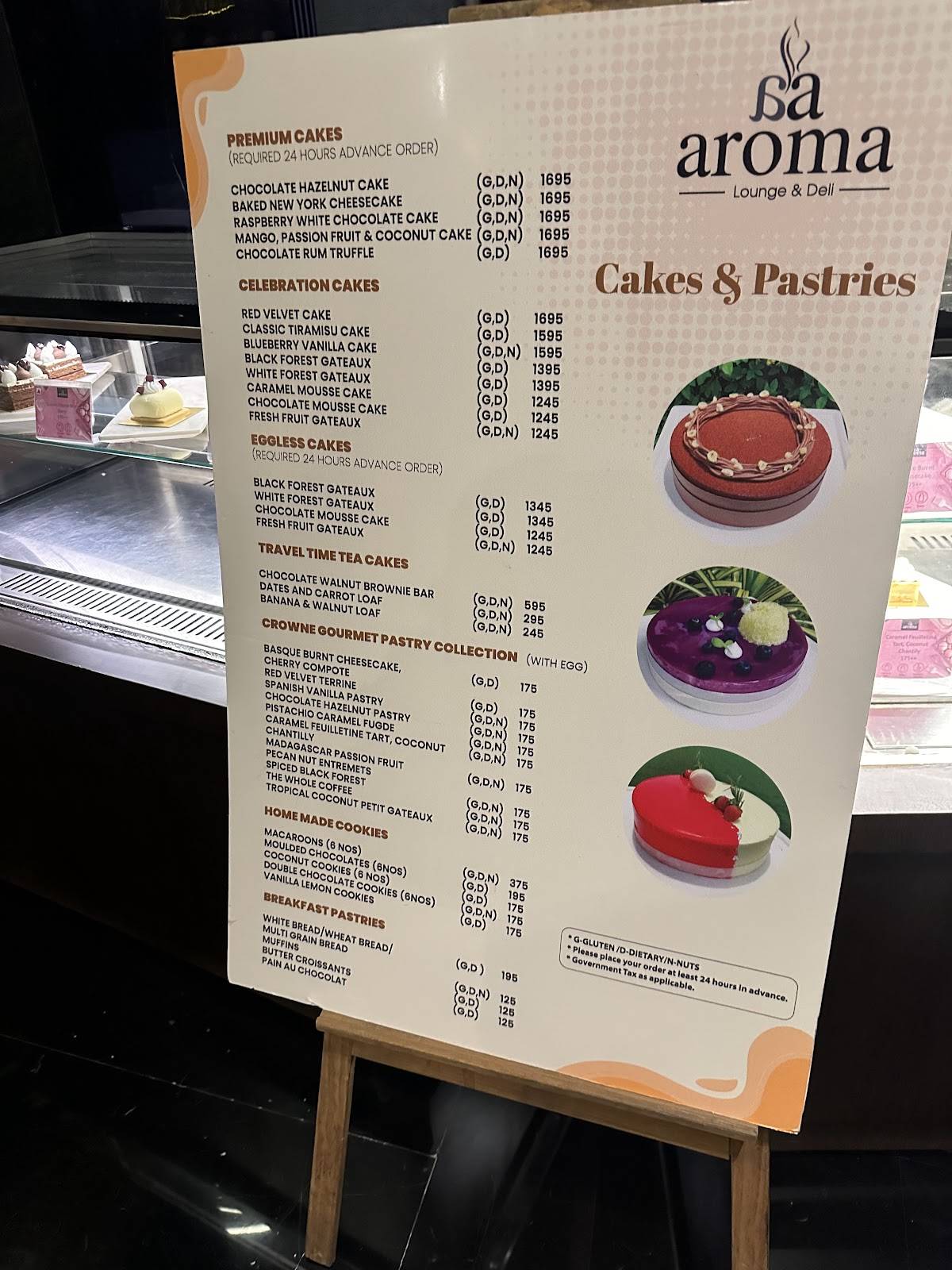 Menu at Zoka, Ernakulam