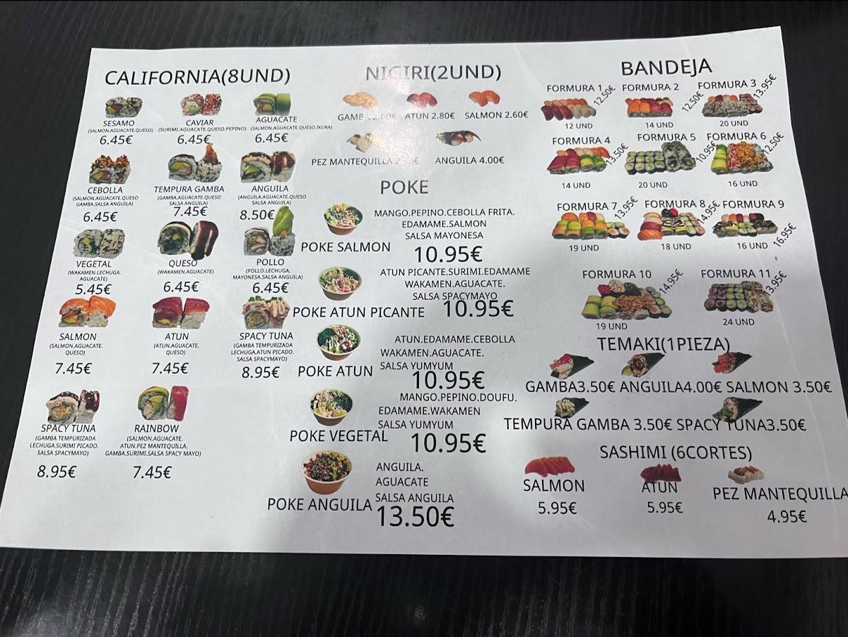 Carta del restaurante Bo Wok, Zaragoza, Pl. del Ntra. Sra. del Carmen