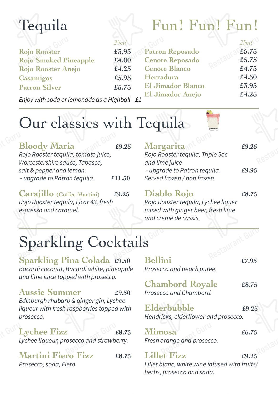 Menu at Cafebar 1912, Bathgate