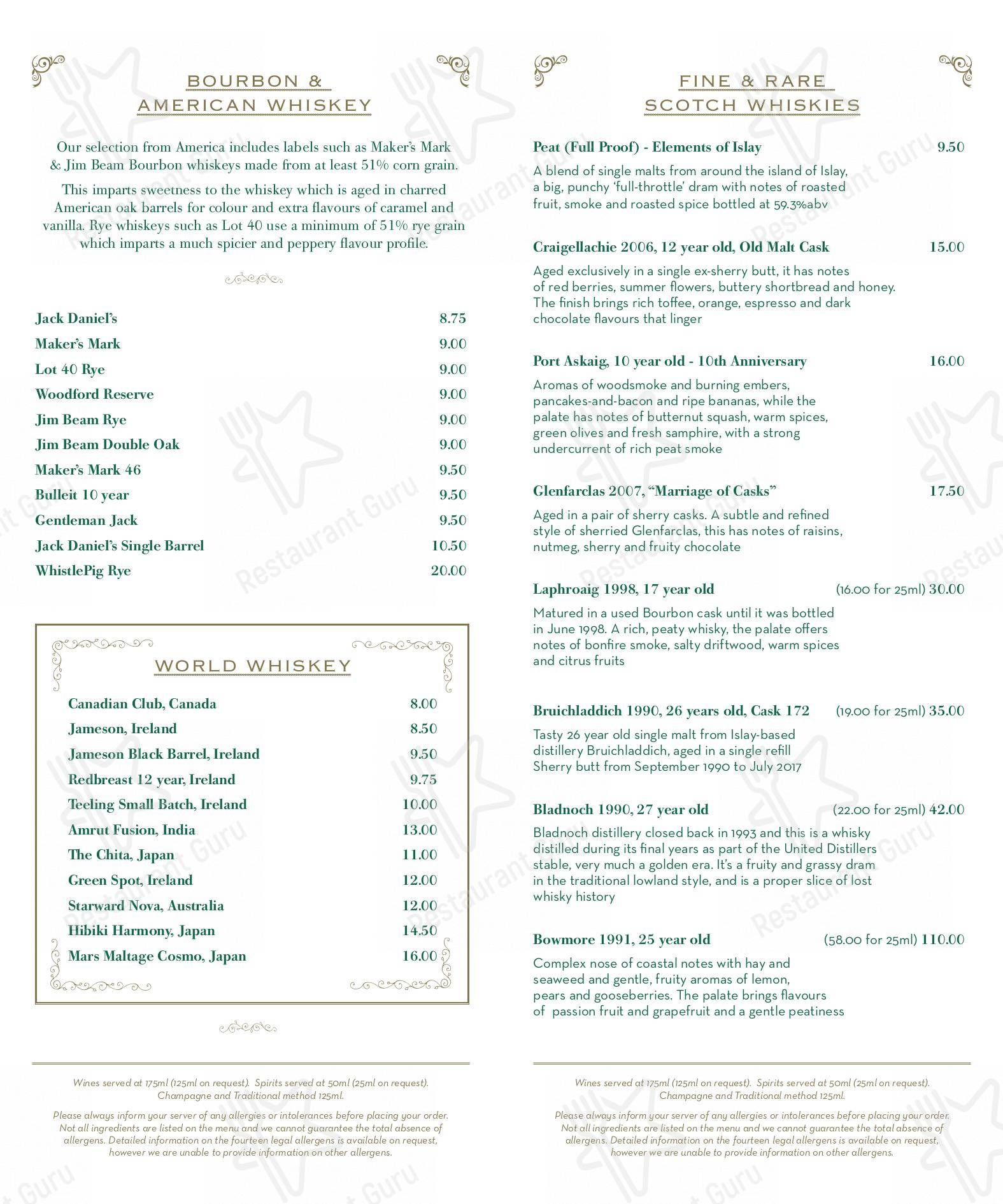Menu at The Ivy Buchanan Street, Glasgow restaurant, Glasgow, 106 ...
