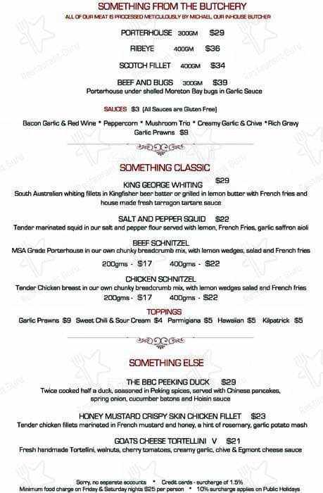 Menu at Bombay Bicycle Club, Ovingham, 29 Torrens Rd