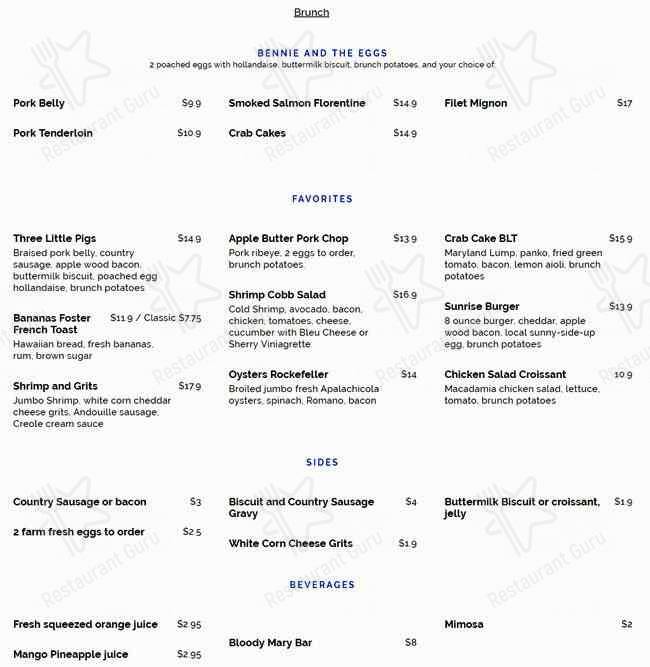 Menu at Catch Bar & Grill, Cleveland