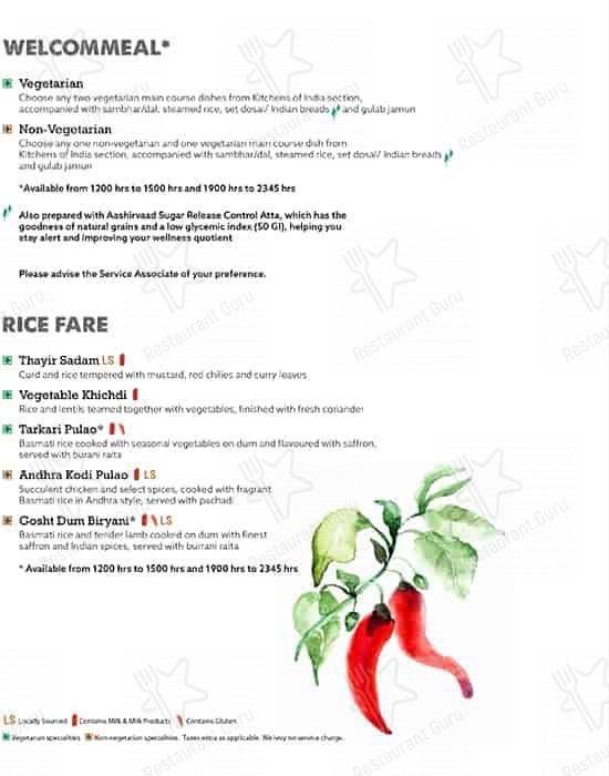 Menu at Lotus Pavilion, ITC Gardenia - Restaurants In Bengaluru ...