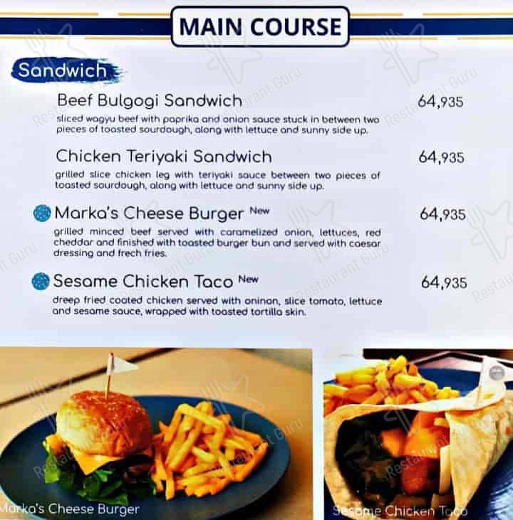 Menu at Marka Coffee & Kitchen cafe, Bandung, Jl. Talaga Bodas No.32