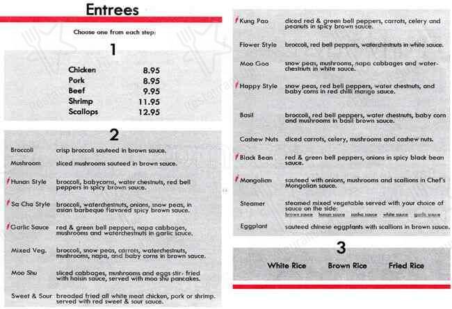 Menu at Ming Fu restaurant, Waxhaw, Kensington Dr
