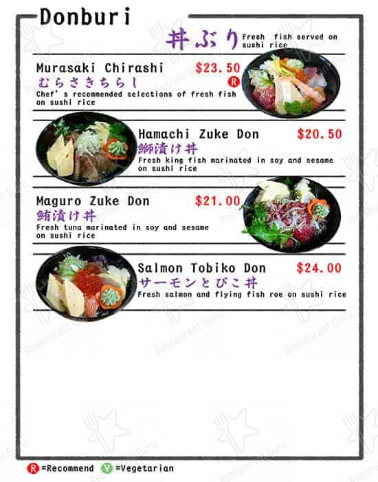 Menu at Murasaki Tanuki Japanese Takeaway & Dine In restaurant ...