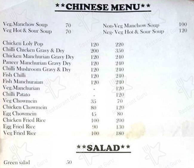 Menu at New Chicken Inn, Dehradun, 82FV+W6J
